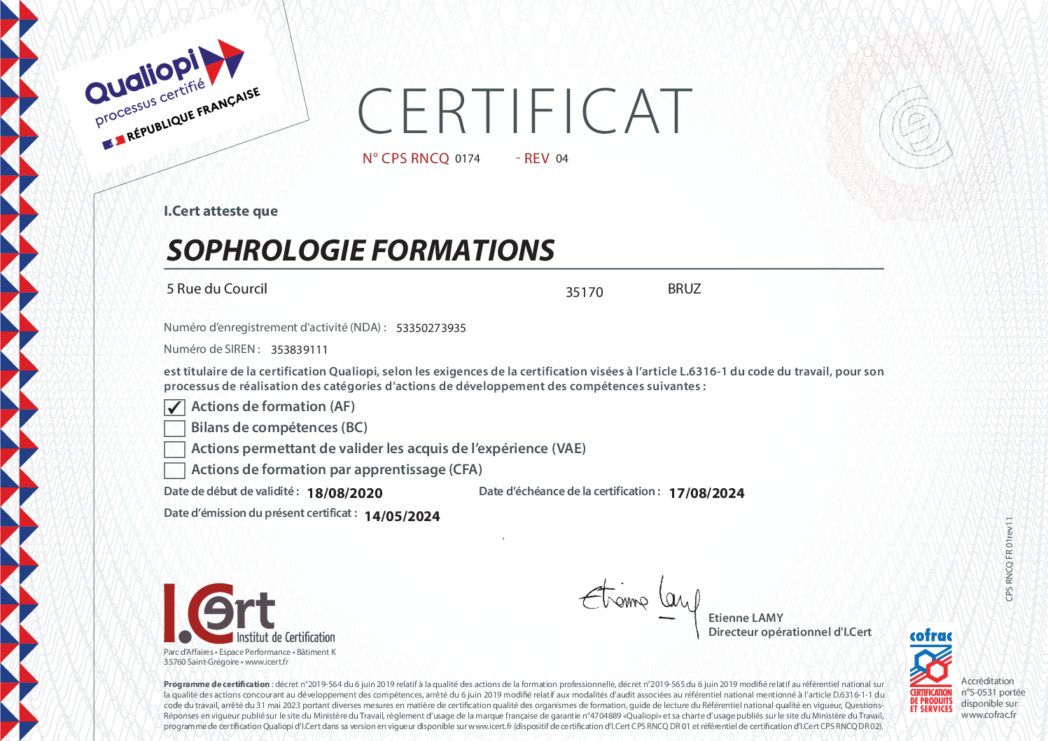 Certification Qualiopi